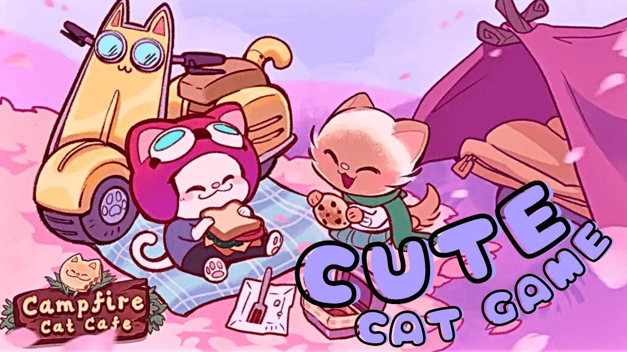CUTE CAT GAME || CAMPFIRE CAFE - YouTube