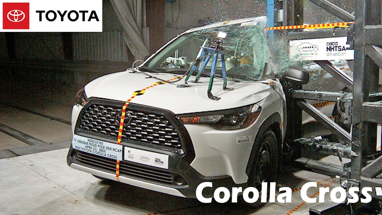 TOYOTA Corolla Cross side crash test | nhtsa 2025 - YouTube