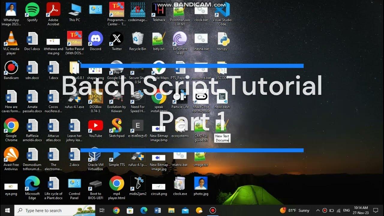 Batch Script Tutorial Part 01 - Hello world program | #batchscript #programming - YouTube