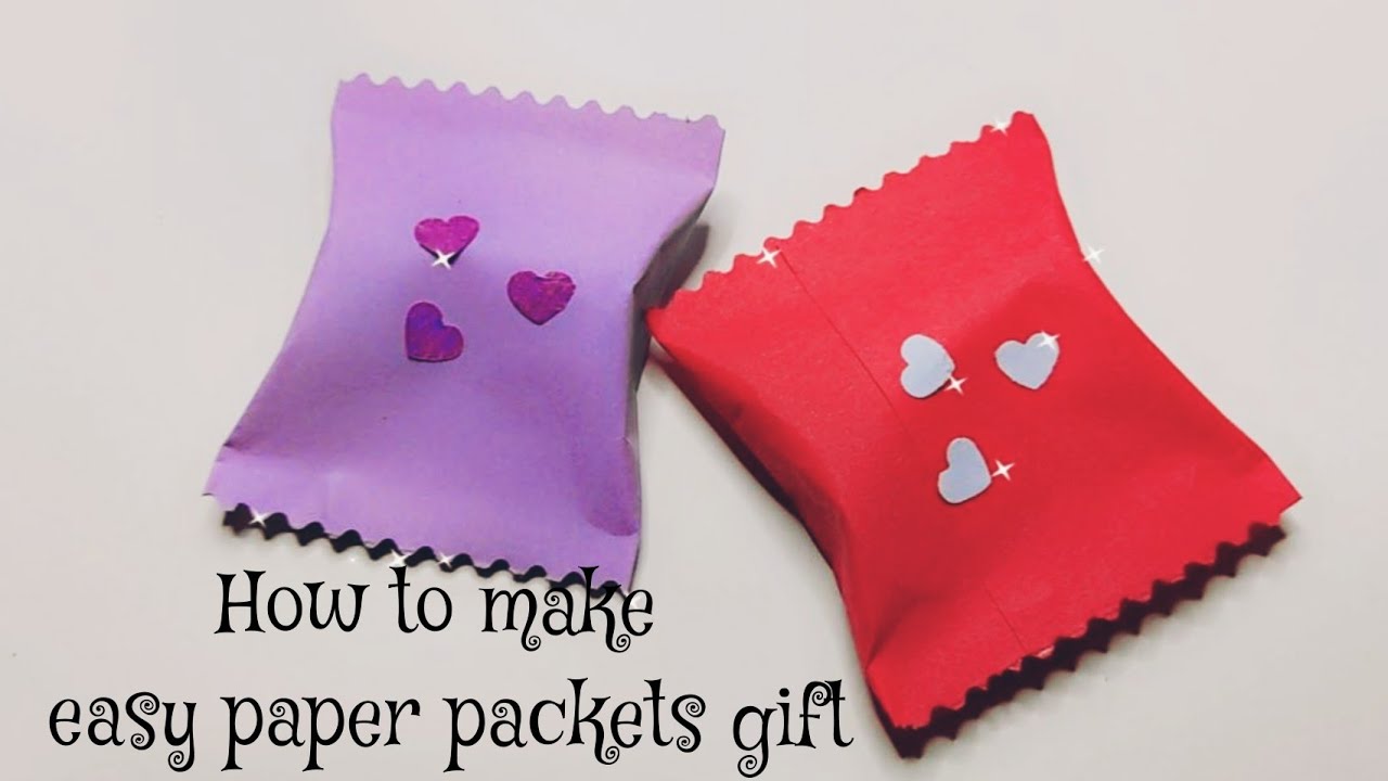 How to make Paper mini packet gift /Colour paper gift ideas/Mini paper ...