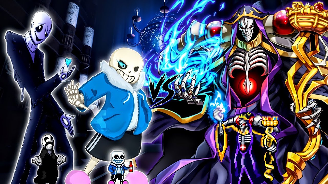 OMG😱 | WD Gaster V2 (New) & Classic Sans OP VS Overlord Ainz Ooal OP in ...