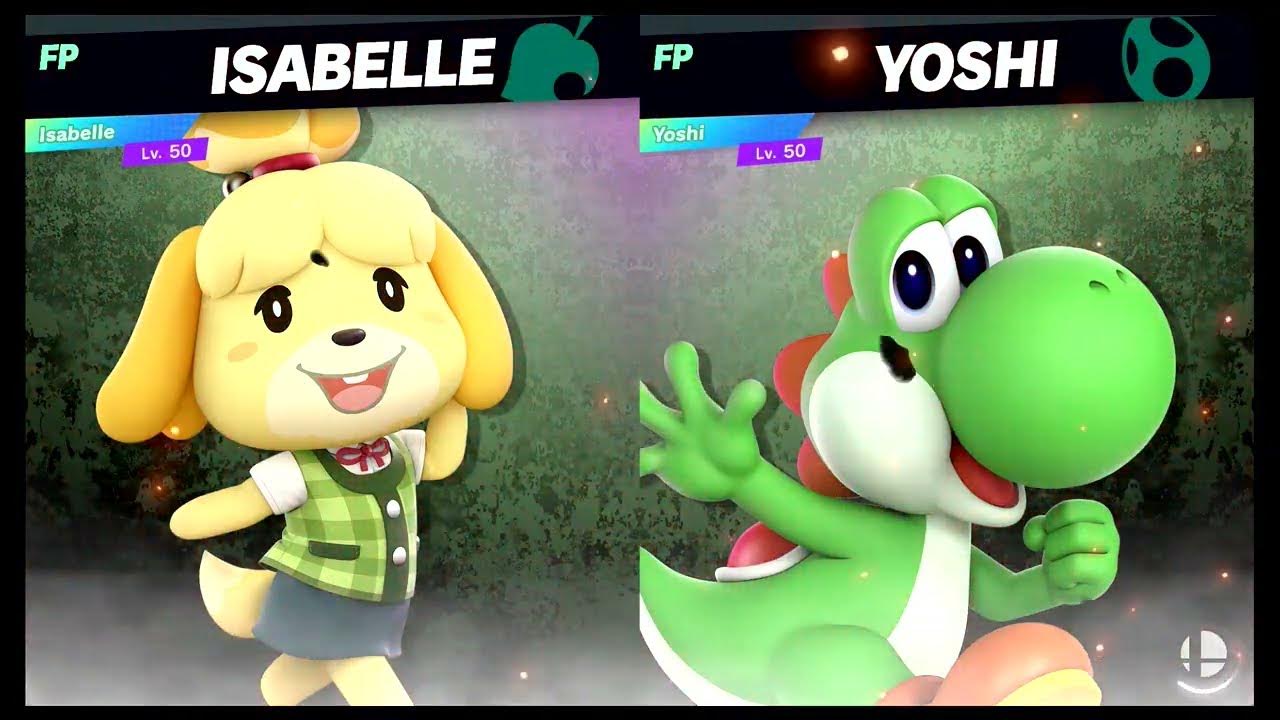 Super Smash Bros Ultimate Amiibo Fights – 6pm Poll Isabelle vs Yoshi - YouTube