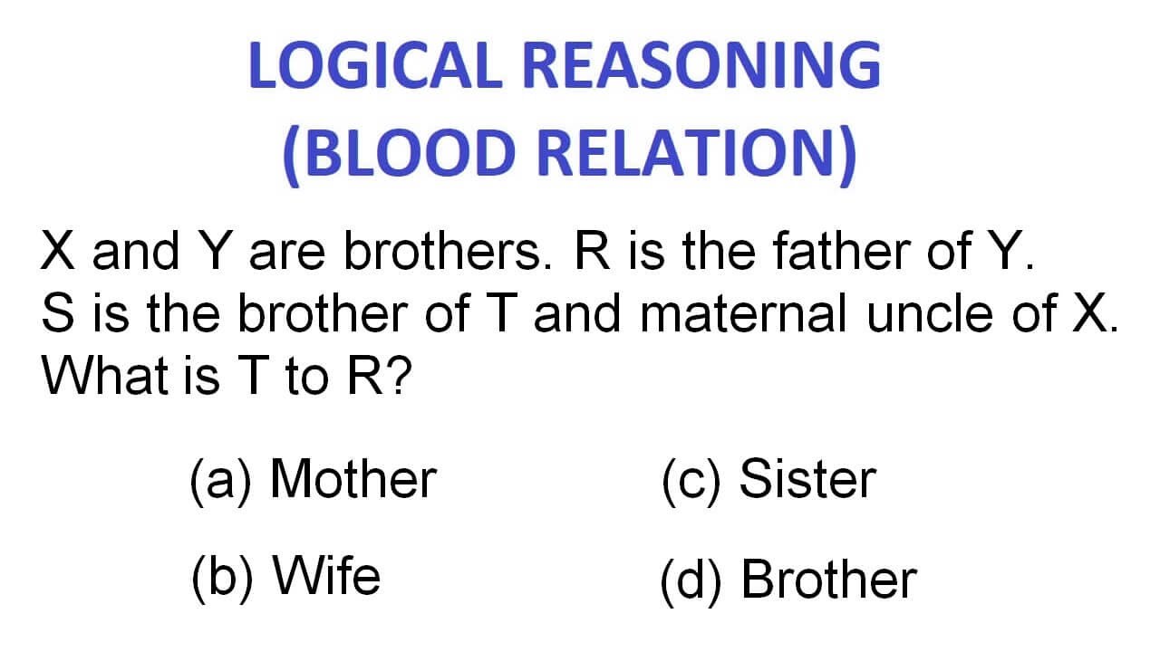 Logical Reasoning (Blood Relation) - YouTube