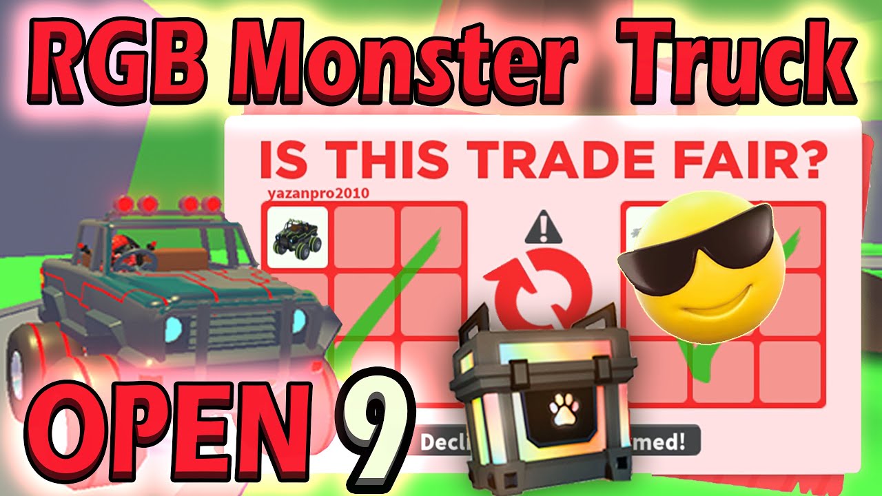 OPENING 9 RGB BOXES 🤩 AND TRADING RGB MONSTER TRUCK 🤩😍 IN ADOPT ME ...