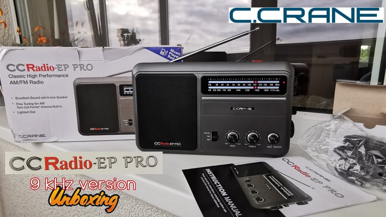 C. Crane CC Radio EP Pro 9 kHz AM version unboxing in Europe. What's inside and main features ...