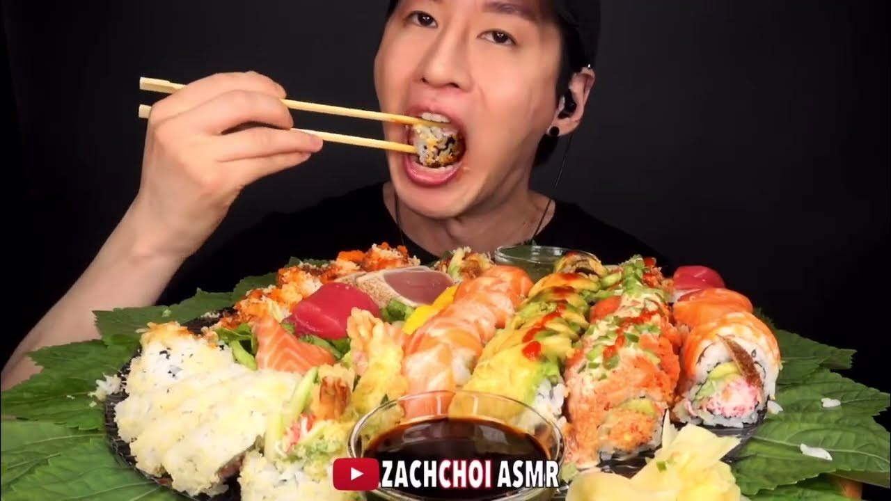 Zach Choi Asmr Bites Only Sushi Asmr Youtube