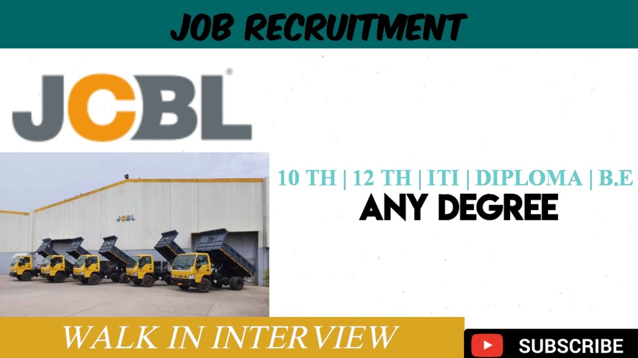 JCBL Marrel Tippers Pvt Ltd Job Vacancy||Chennai Jobs||Tamilnadu Jobs ...