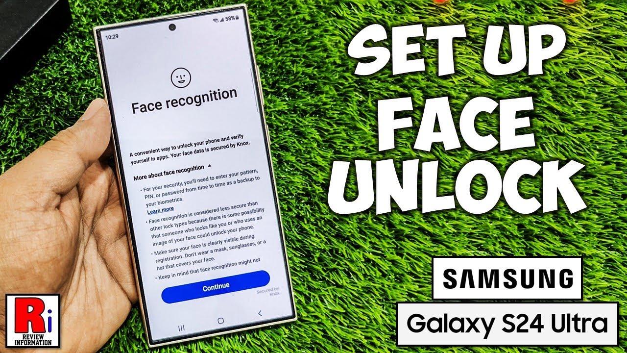 How to Set Face Unlock on Samsung Galaxy S24 Ultra - YouTube