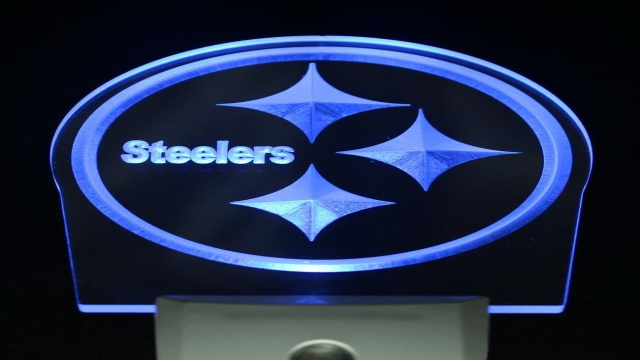 Pittsburgh Steelers Logo 4" by 4" LED Night Sensing Light - YouTube