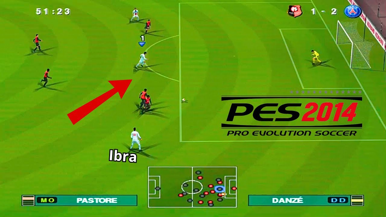 PES 2014 PS2 Gameplay (PCSX2 v2.0) | Rennes vs PSG - YouTube