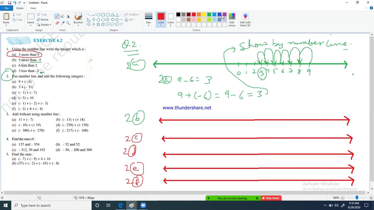 MATHEMATICS, EXERCISE 6.2, NCERT, CLASS VI - YouTube