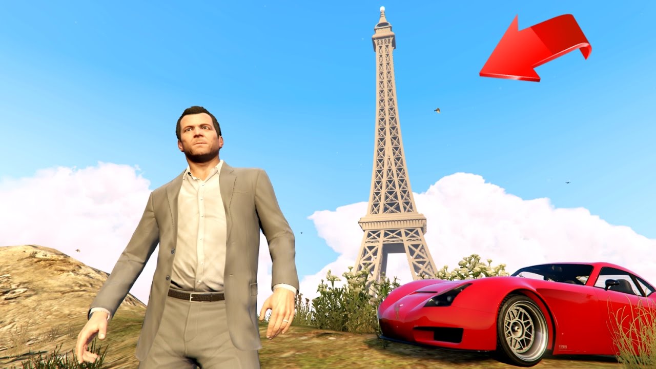 GRAND THEFT AUTO EN PARÍS!! (La Torre Eiffel) - GTA V Mods - YouTube