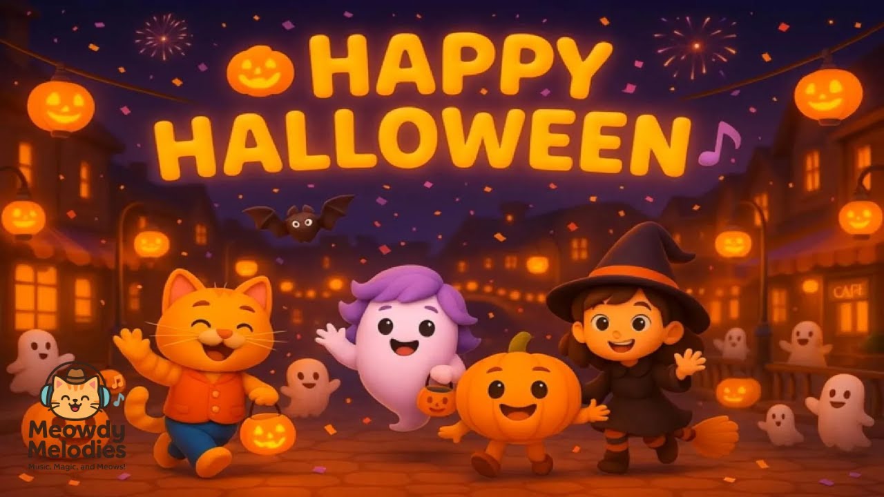 🎃 The Silly Spooky Parade Song! 👻 Happy Halloween Dance for Kids Meowdy ...