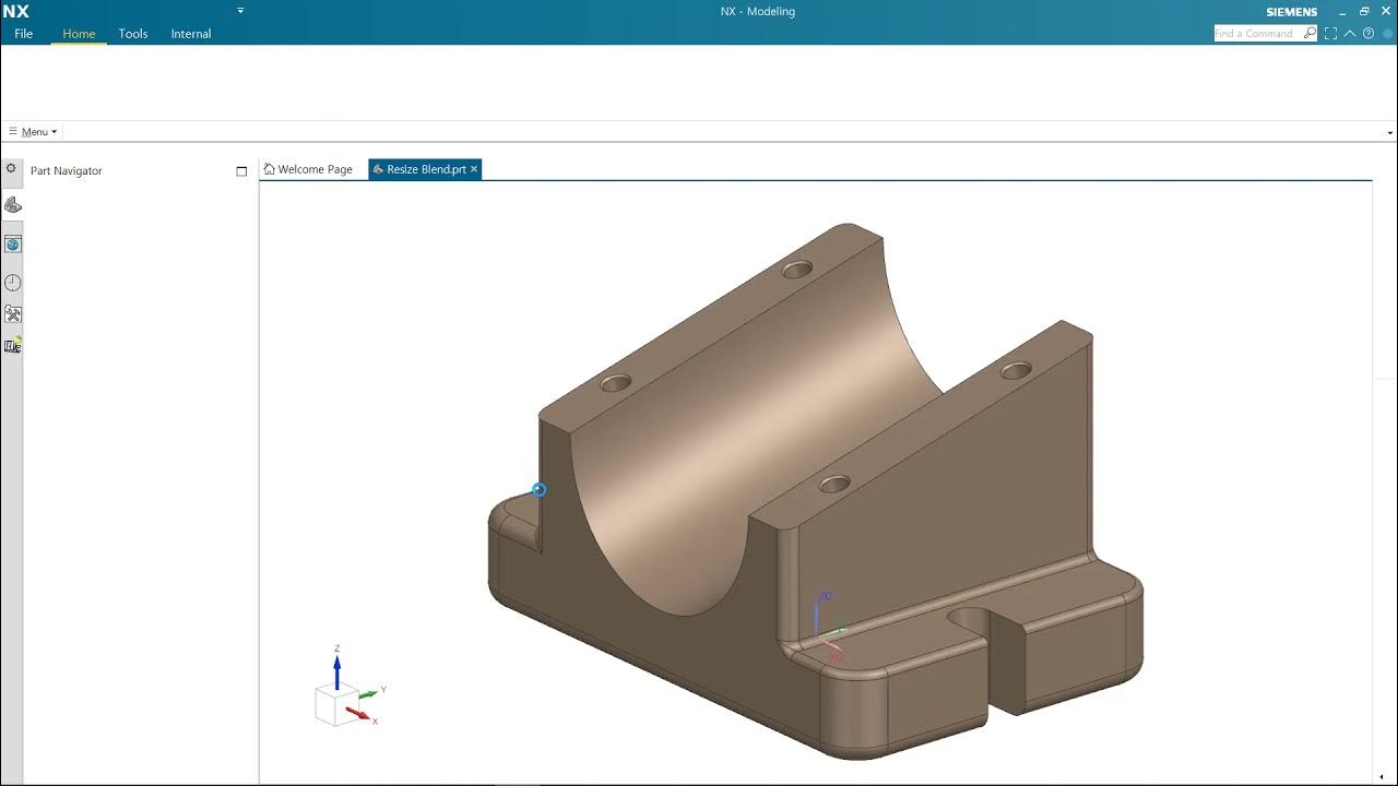 25.Synchronous Modeling(Resize Blend, Resize Chamfer, Reorder Blend) - YouTube