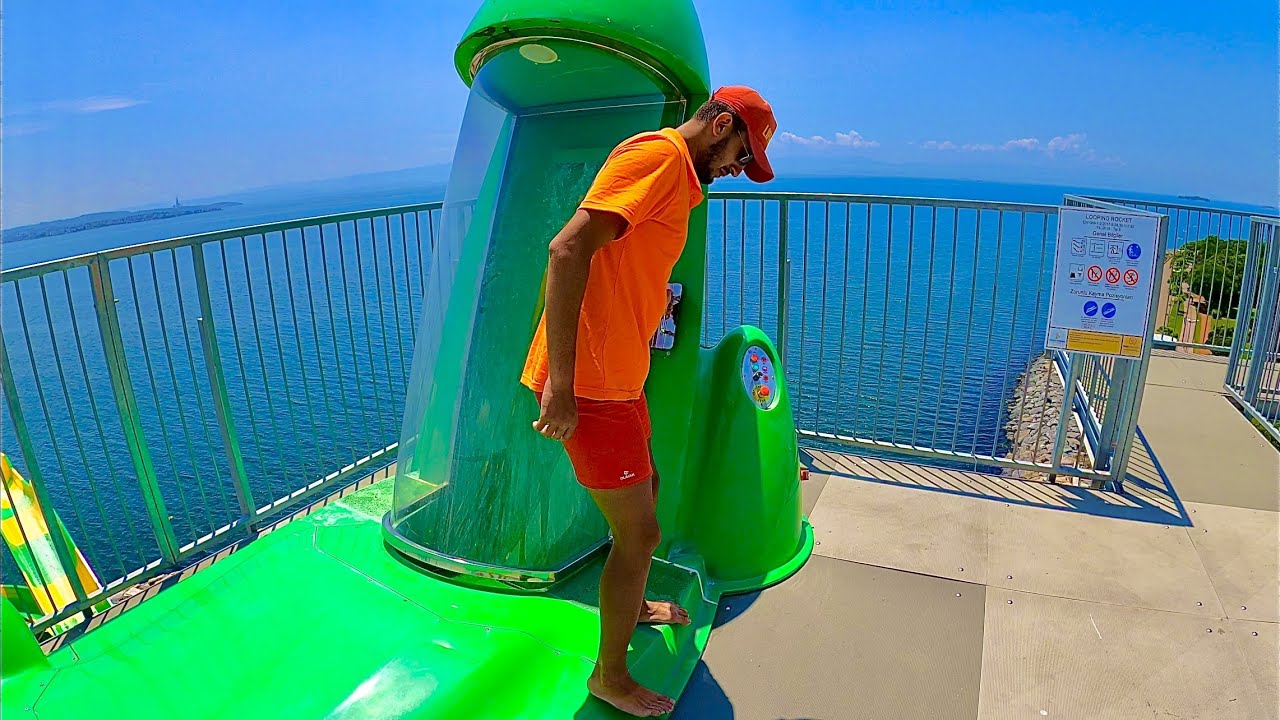 Looping Rocket Water Slide at Marina Aquapark Waterland - YouTube