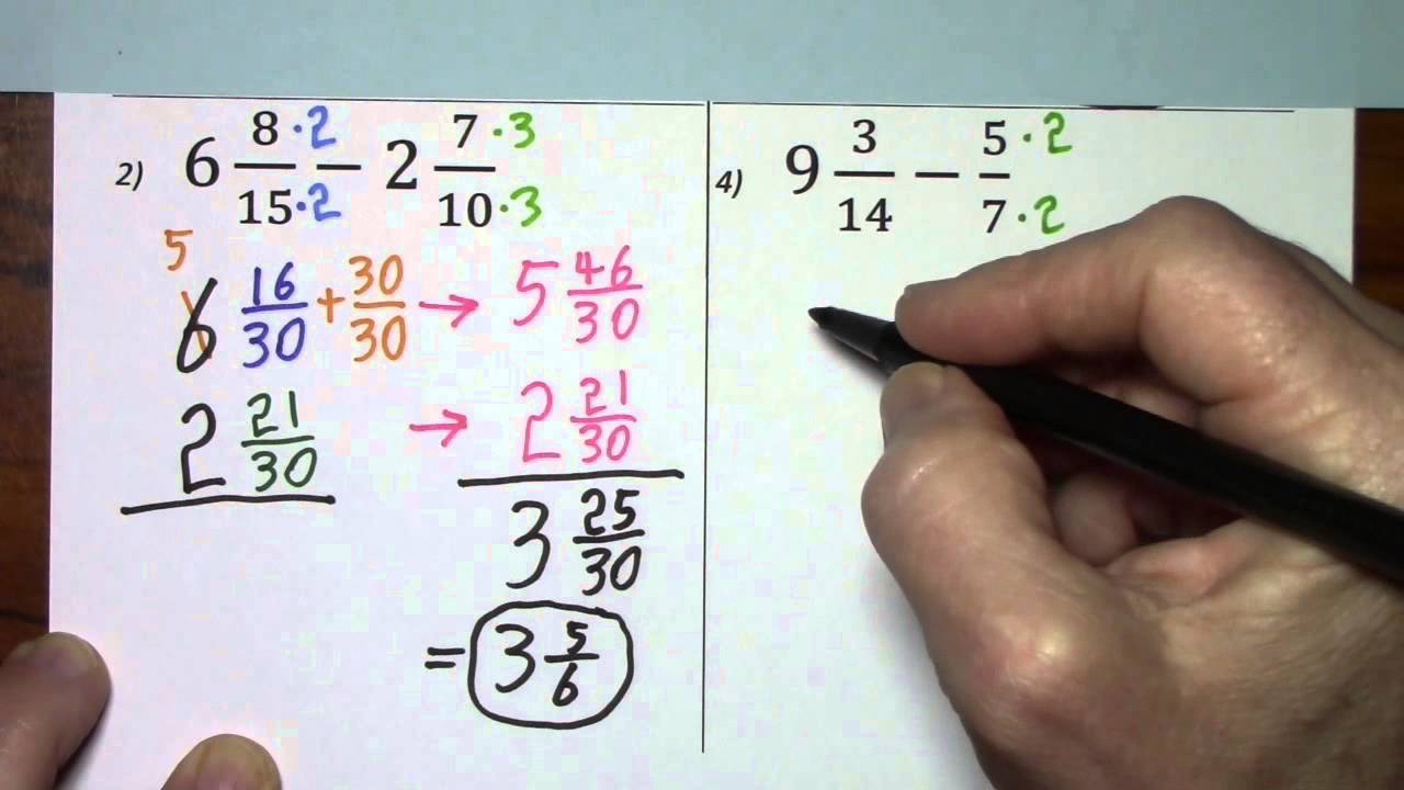 Fractions Whole Mixed Numbers Sum Difference YouTube fractions-whole-mixed-numbers-sum-difference-youtube