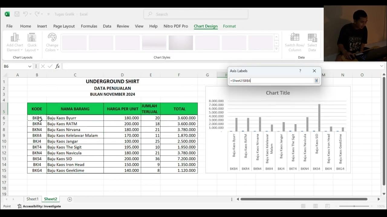 Tutorial Membuat Grafik Pada Microsoft Excel | JACK TELU - YouTube