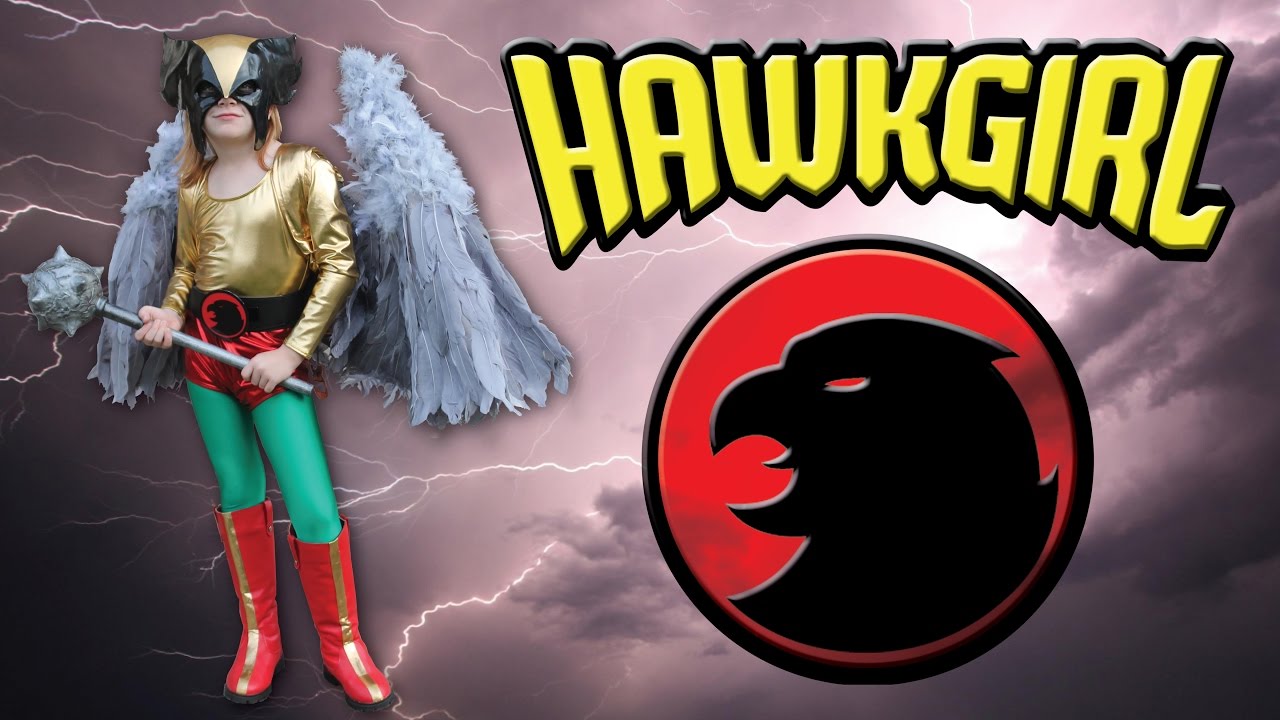Hawkgirl Costume with Articulating Wings and a Lightning Mace - YouTube