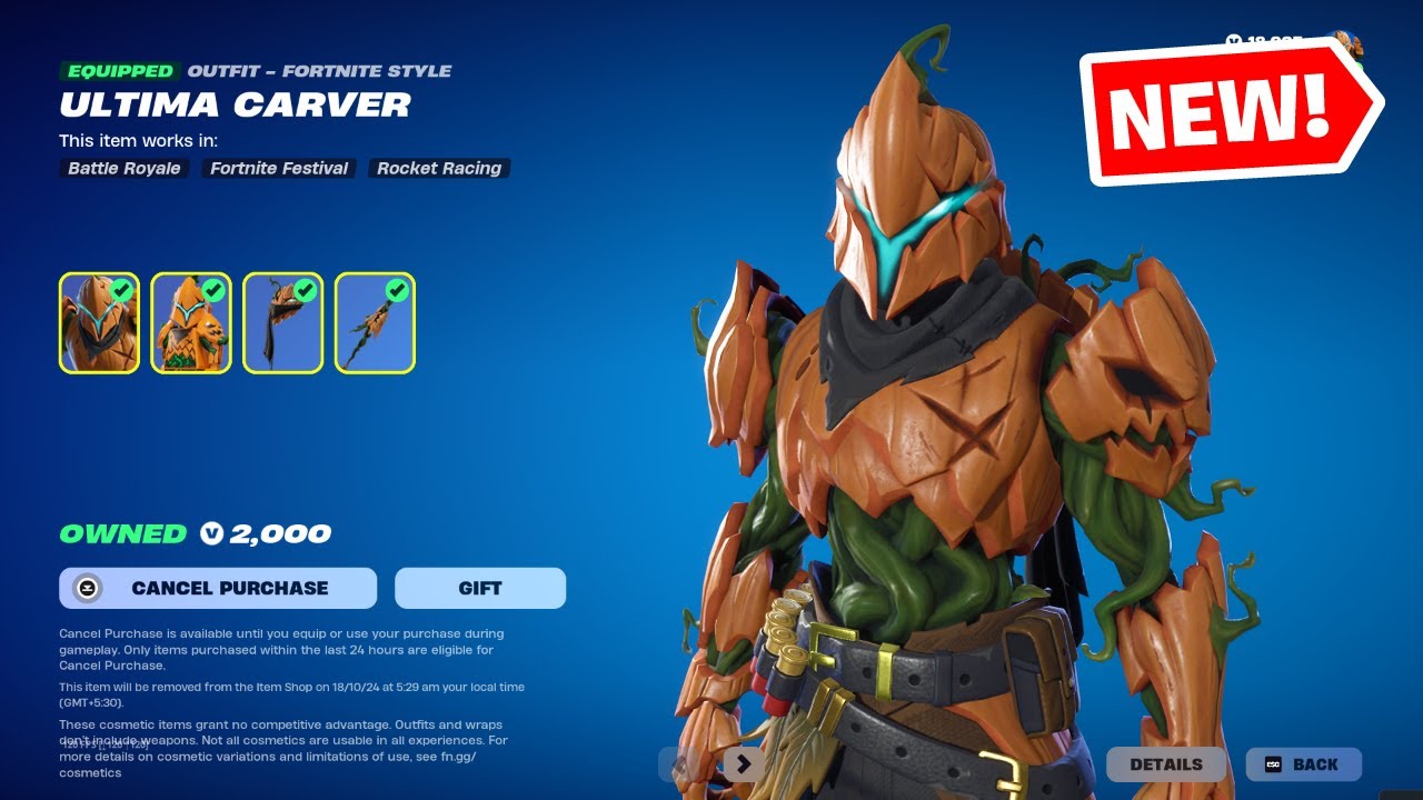 Fortnite NEW Ultima Carver Skin Bundle is only 1500 V-Bucks??? Item ...