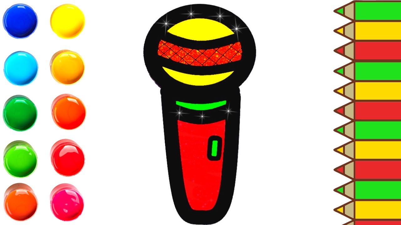 how to draw microphone / how to draw a microphone easy / how to draw ...