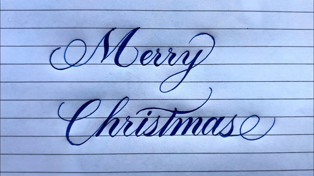 Merry Christmas writing in Cursive | Pro Handwriting Max - YouTube