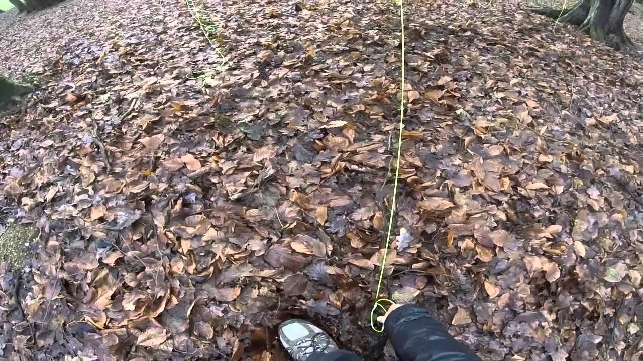 Staking out my tarp - YouTube