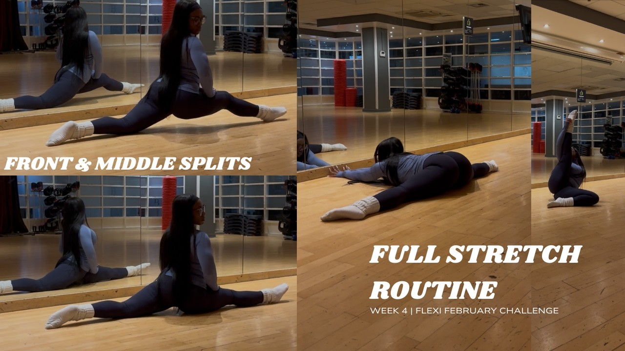 Front & Middle Splits Full Stretch Flow | Flexi February | Week 4 - YouTube