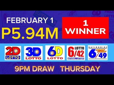 9PM LOTTO RESULTS TODAY FEBRUARY 1 2024 (Complete Details) - YouTube