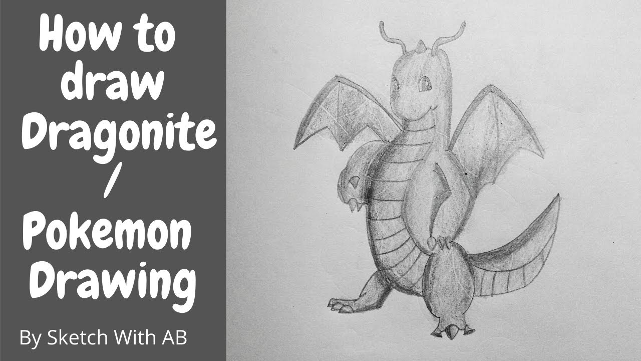 How To Draw Dragonite / Pokemone Drawing - YouTube