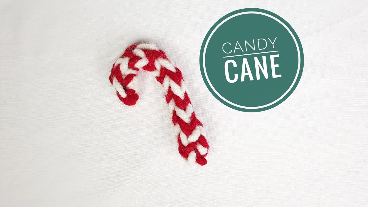How to Loom Knit a Christmas Candy Cane Ornament (DIY Tutorial) - YouTube