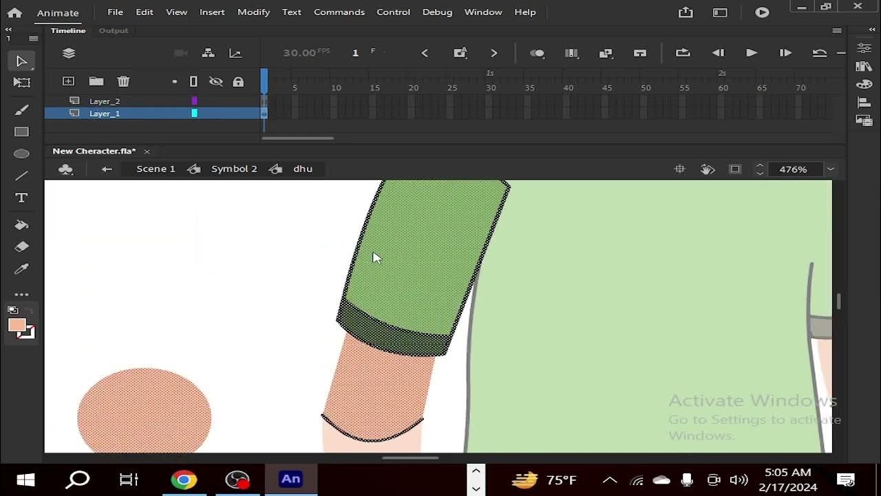how to rig character in flash | 2d rigging cartoon hand rigging | 2d Bangla Animation tutorial ...