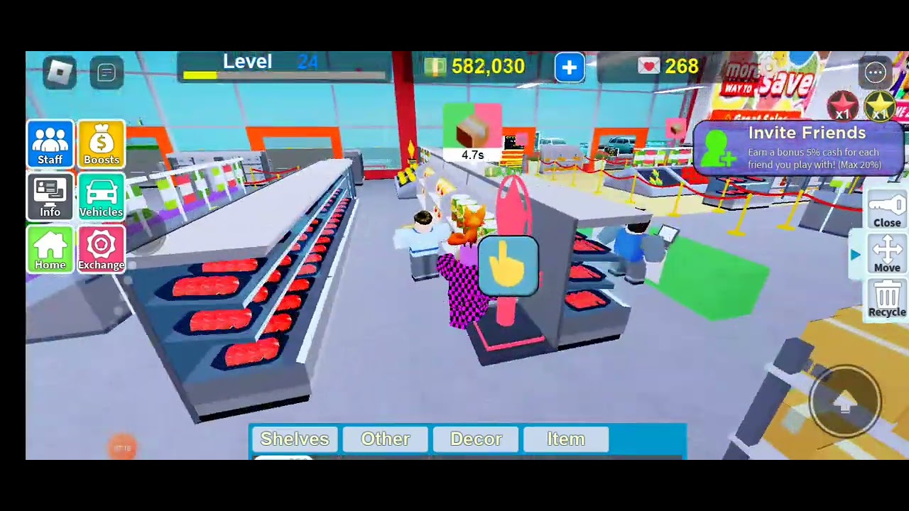 my shore in roblox my supermarket - YouTube