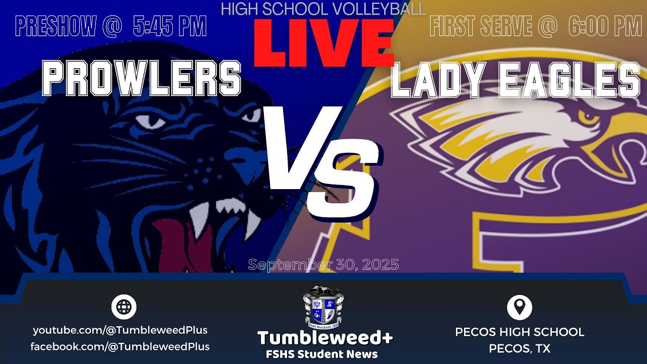 Fort Stockton Prowlers VS. Pecos Lady Eagles - Tumbleweed+ Volleyball ...