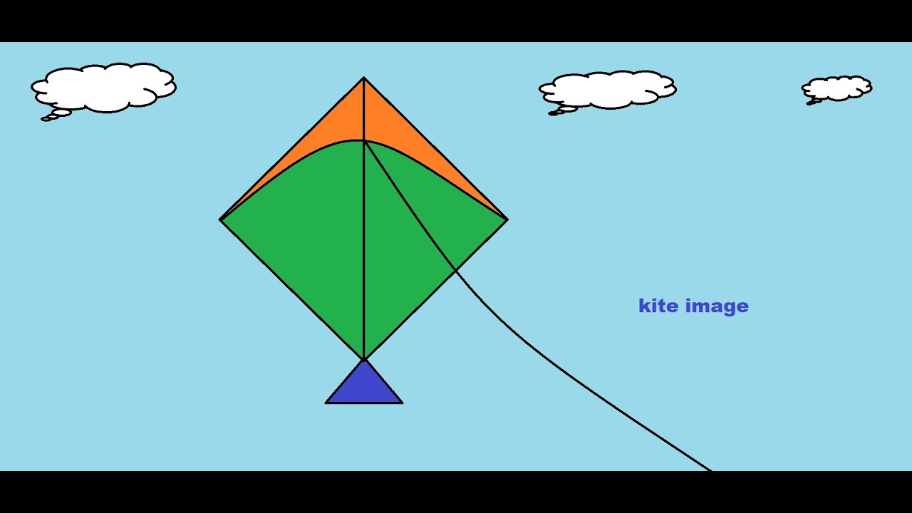 How To Create A Colorful kite 🪁 Step By Step|| in ms paint|| - YouTube