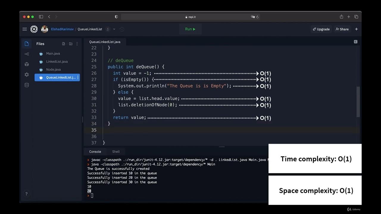 013 Dequeue, Peek and Delete Methods in Queue using Linked List - YouTube