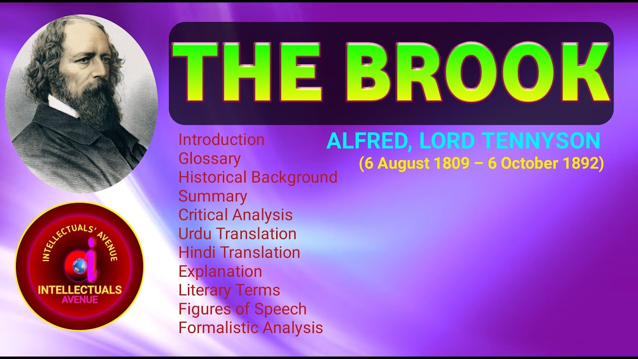 The Brook by Alfred Lord Tennyson Translation Literary Terms Hindi Urdu ...
