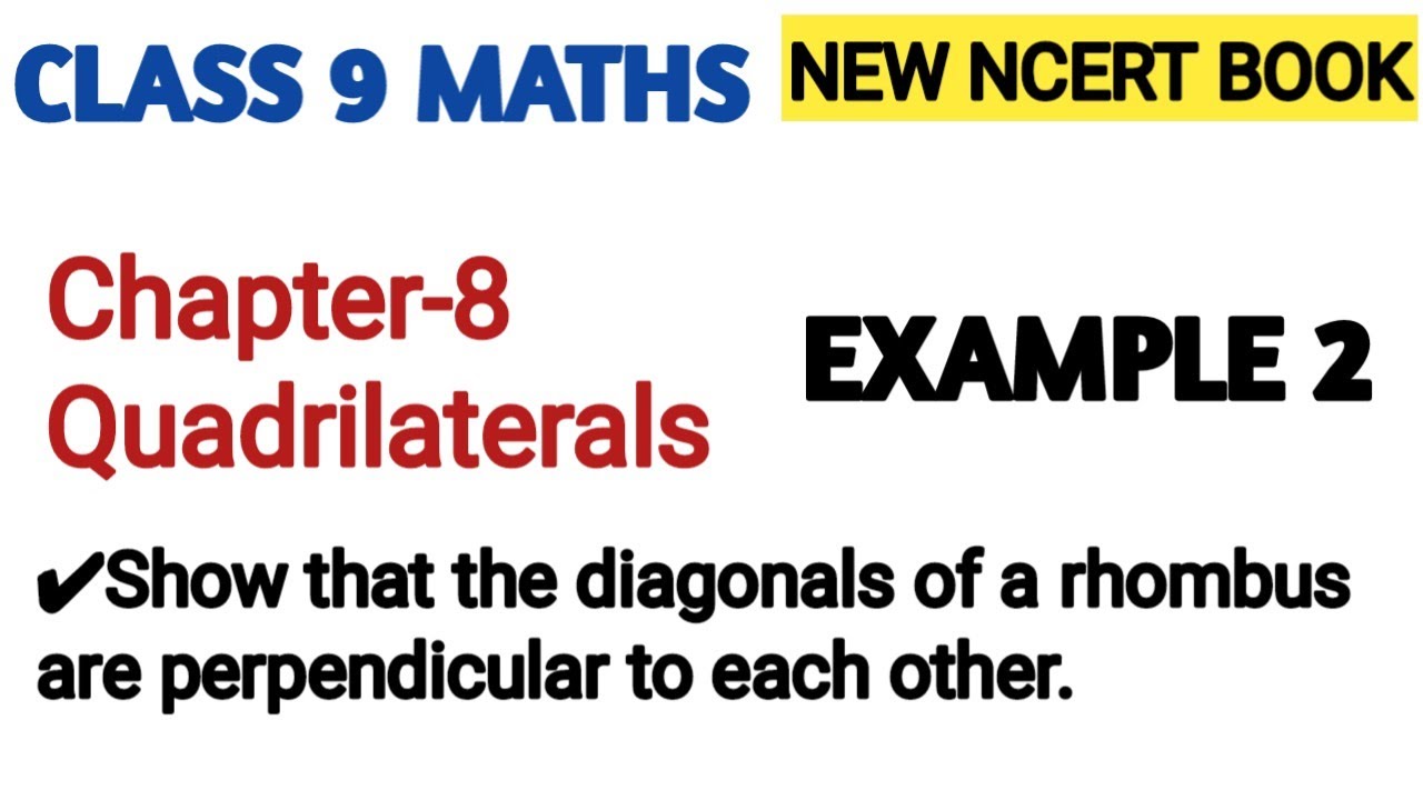 जल्दी से देखलो 🔥CHAPTER 8 EXAMPLE 2-QUADRILATERALS-CLASS 9 MATHS ...