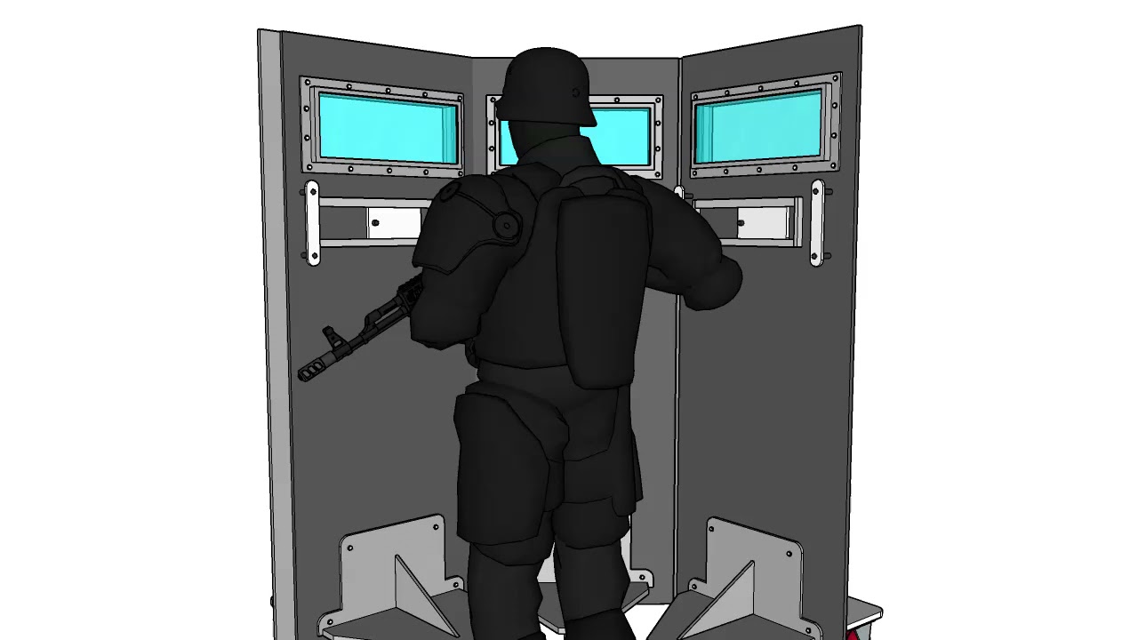 Mobile Ballistic Bullet Proof Shield - YouTube