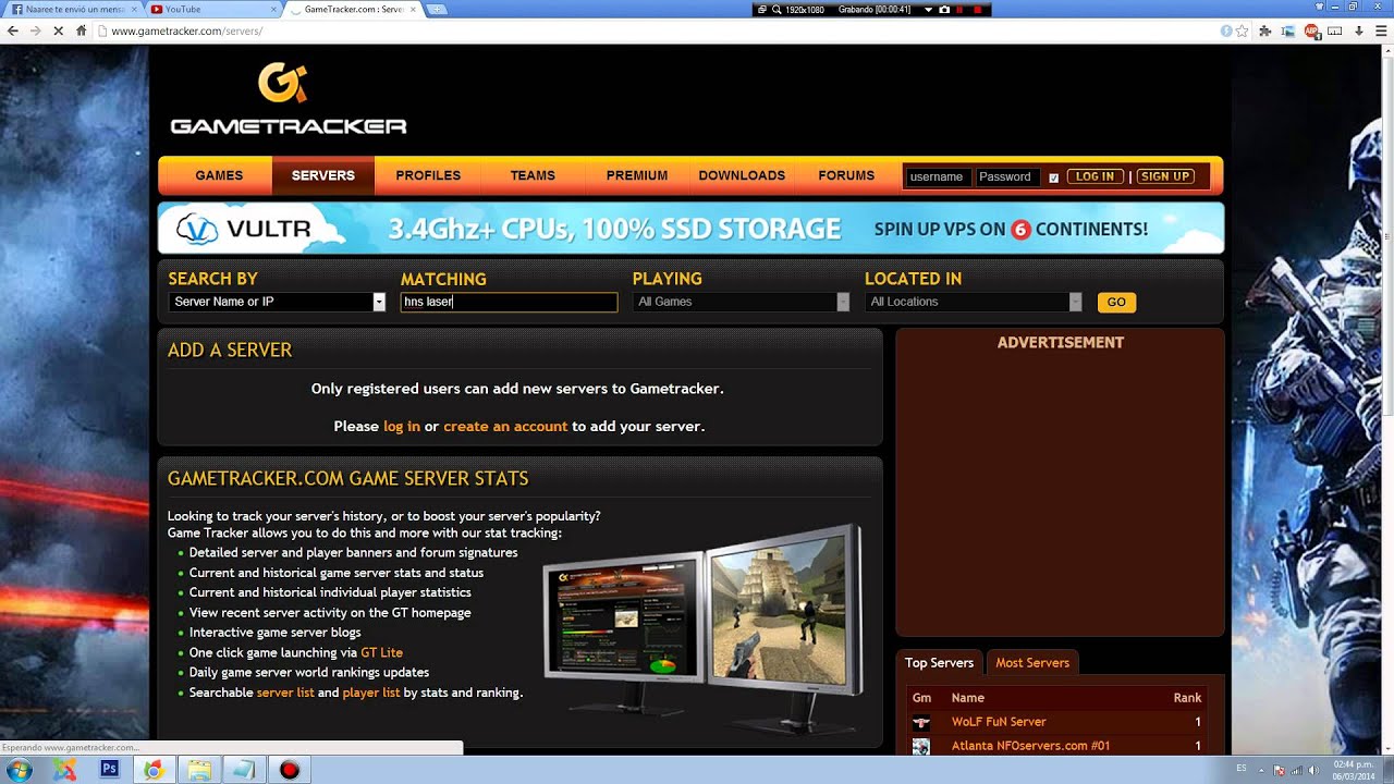 Salimos primeros en GameTracker.com - YouTube