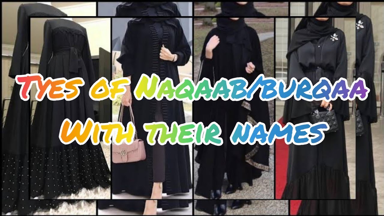 Types of Burqa/Naqaab Design,Types of Burqa design,Naqaab design with ...