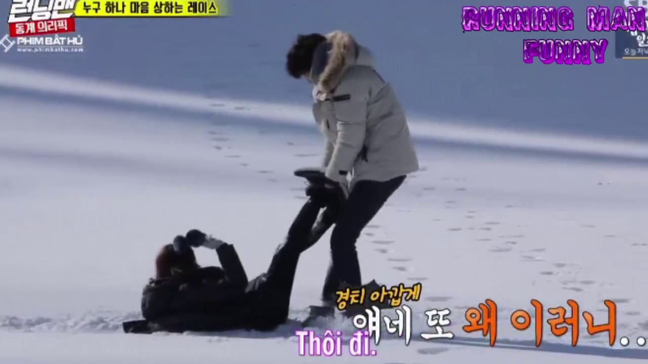 RUNNING MAN EP 383 LEE KWANG SOO VÀ SO MIN ĐÙA NHAU TRÊN TUYẾT - YouTube