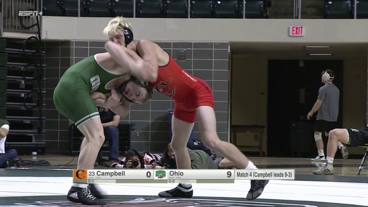 149lbs Alec Hagan (Ohio) maj dec Zach Barnes (Campbell) - YouTube