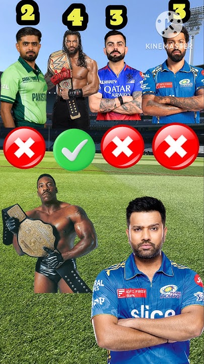 Babar Azam 🆚️Roman reigns 🆚️ virat kohli 🆚️ Hardik Pandya ️ #cricket #shorts #viratkohli - YouTube