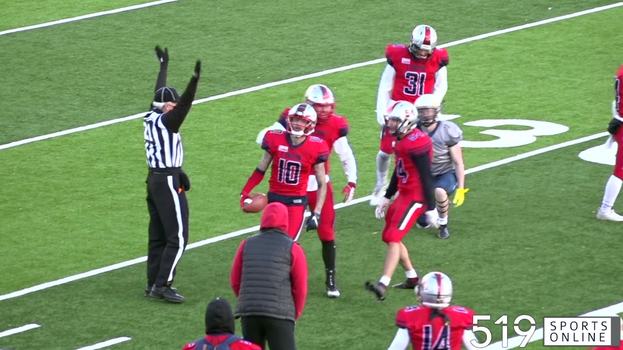 CJFL Championship Game - Langley Rams vs London Beefeaters - YouTube