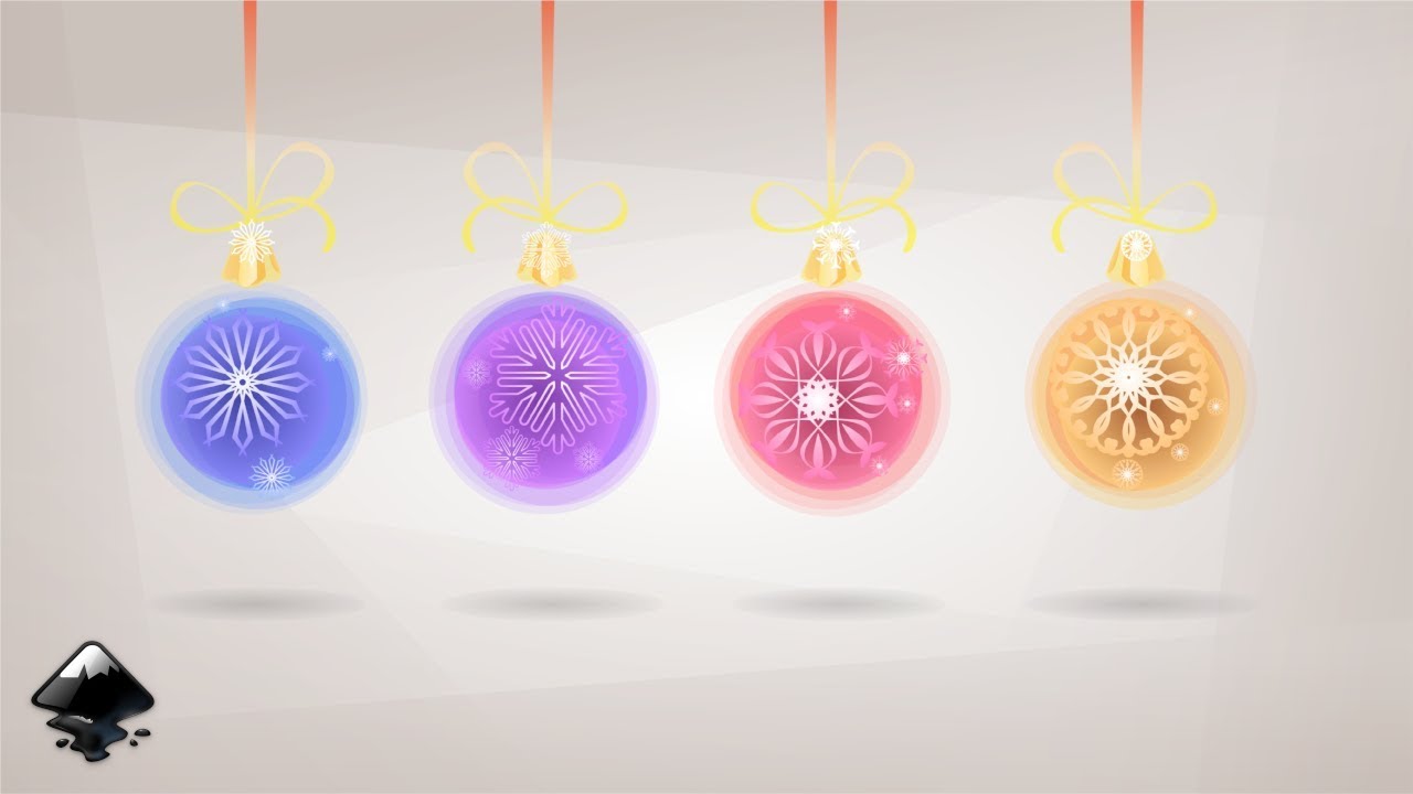 Christmas balls in Inkscape - YouTube