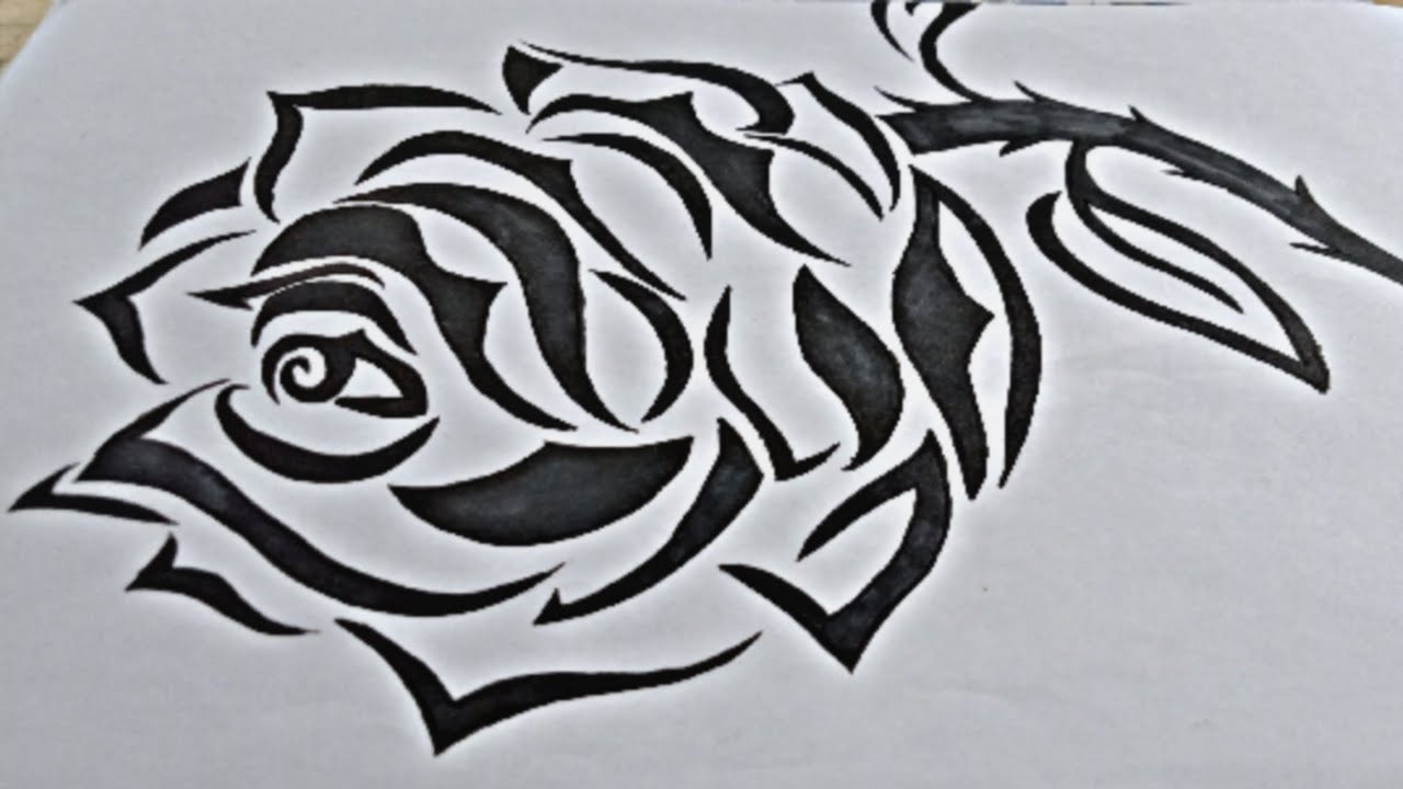 HOW TO DRAW ROSES // CARA MENGGAMBAR BUNGA MAWAR - YouTube