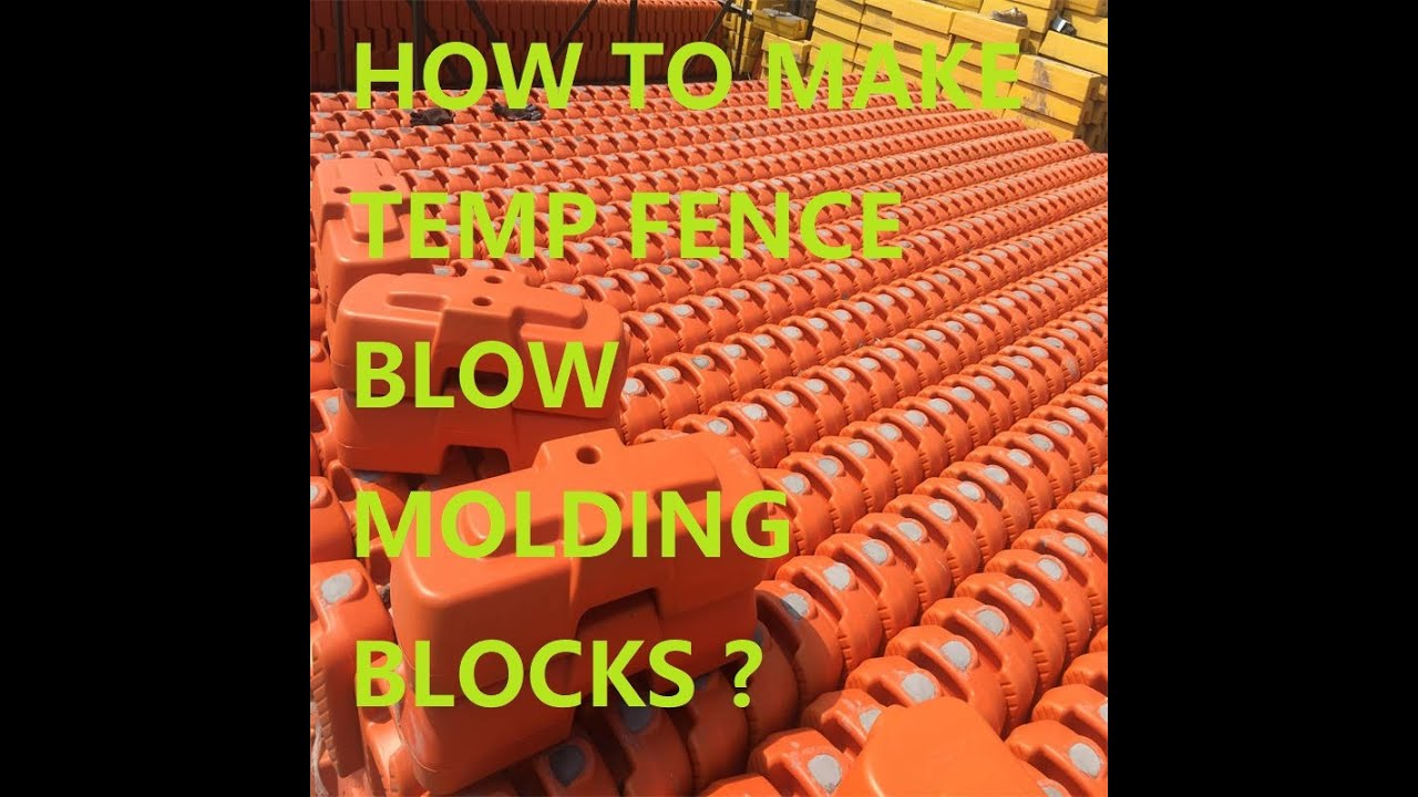How to make blow molding temporary fencing blocks ? - YouTube