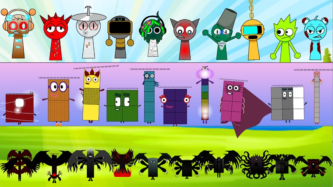 UBD Battle VS PhobiaSprunki Band Remastered VS Numberblocks Band ...