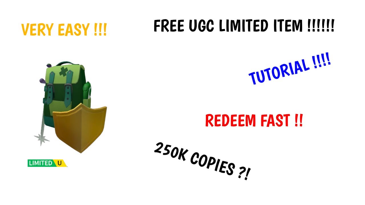 How to get FREE UGC LIMITED ITEM (250K COPIES !!!) - YouTube