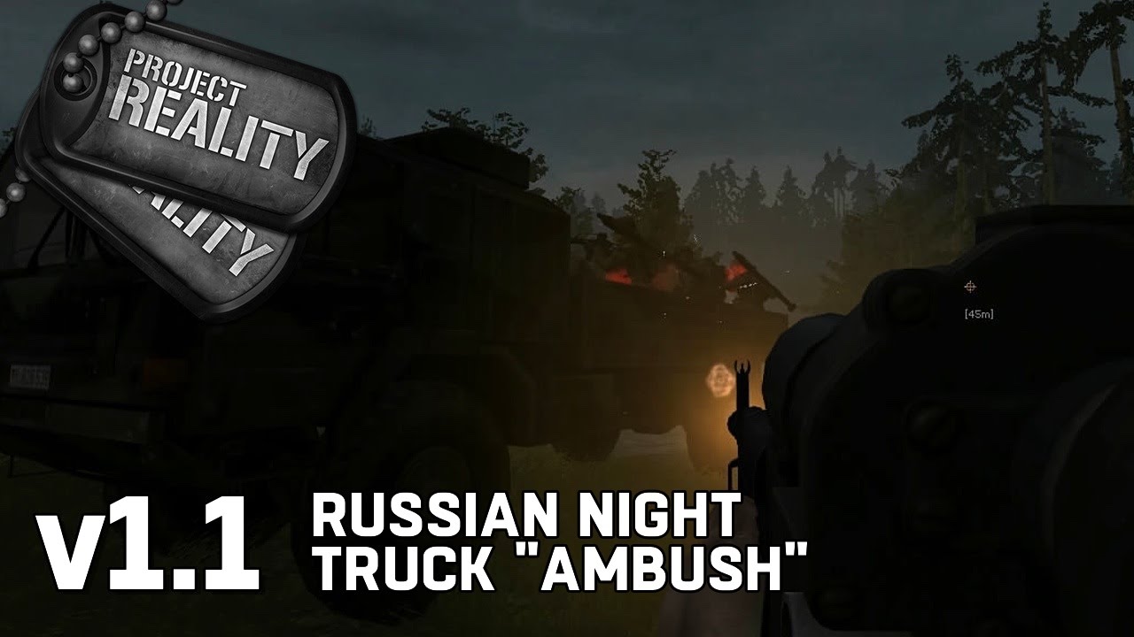 Russian Night Truck "Ambush" - Project Reality v1.1 - YouTube